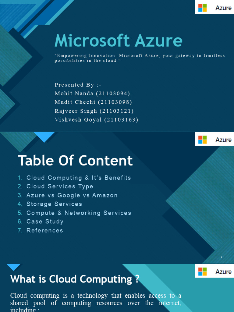Microsoft Azure | PDF | Cloud Computing | Software As A Service
