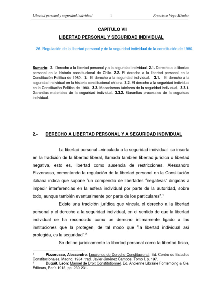 7 Libertad Personal y Seguridad Individual 535474 | PDF | Derecho ...