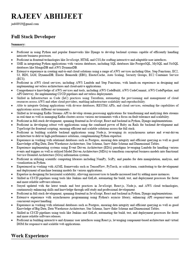 Rajeev (Abhi) RESUME | PDF | Cloud Computing | Amazon Web Services