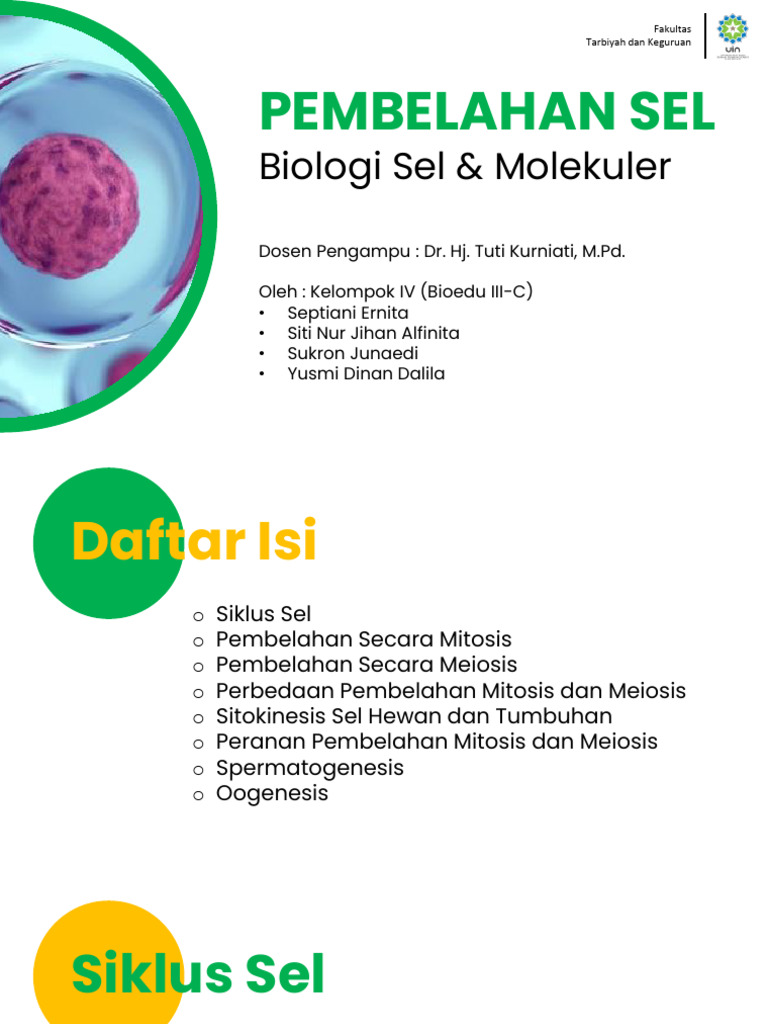 Pembelahan Sel - Biologi Sel Dan Molekuler-1 | PDF