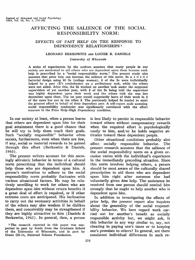 Berkowitz 1964 | PDF | Experiment | Psychology