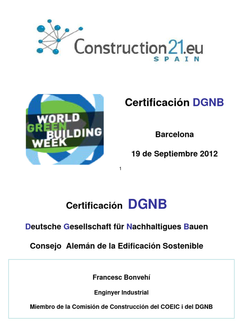 Certificación DGNB | PDF | Naturaleza | Ciencias de la Tierra