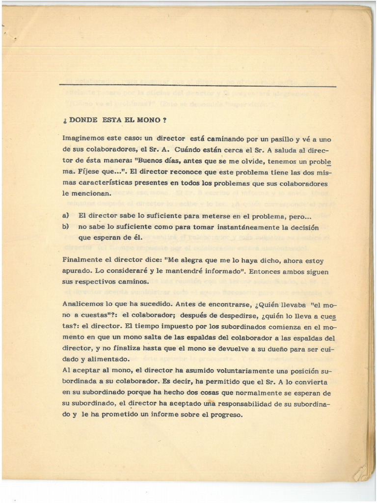 Donde Está El Mono Problemas de La Supervision | PDF