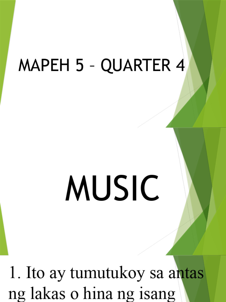 Mapeh 5 - Quarter 4 - Reviewer | PDF