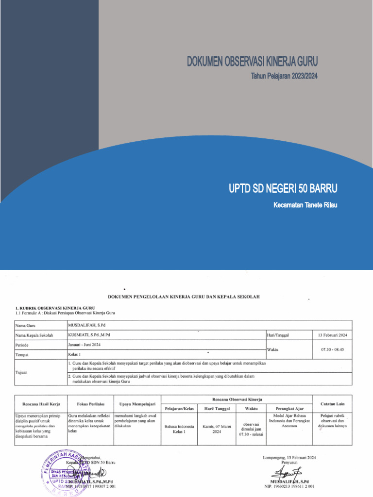 Dokumen Observasi Guru 01-06 | PDF
