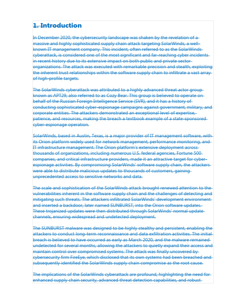 Solar Winds Pdf Security Computer Security