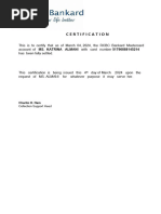 Bank Certificate | PDF