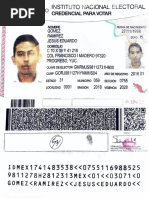 Credencial INE: Datos de Votante México | PDF