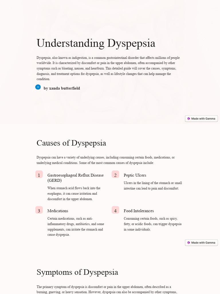Understanding Dyspepsia | PDF | Indigestion | Gastroesophageal Reflux Disease