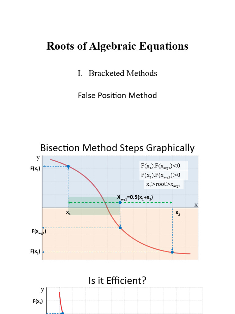 38 Roots Of Algebraic Equation 3 False Position Method Pdf