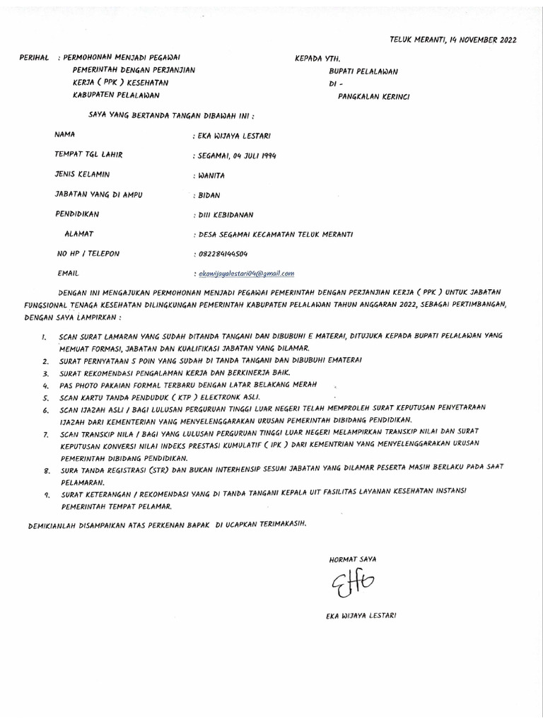 permohonan eka | PDF