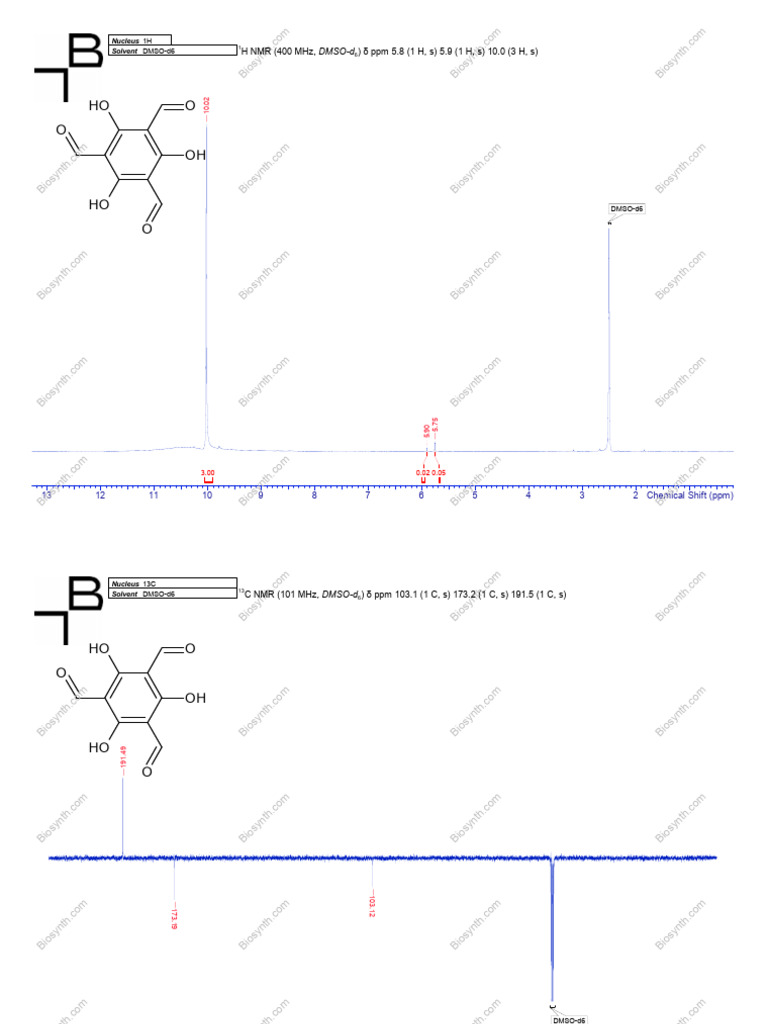NMR 2,4,6 Triformyphloroglucinol | PDF