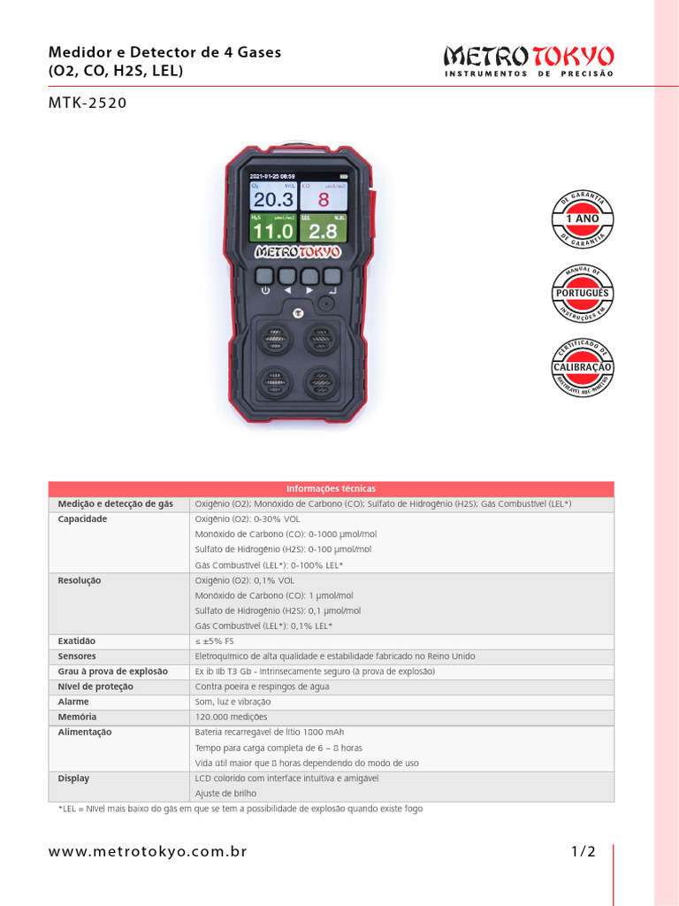 Catálogo MTK-2520 | PDF | Gases