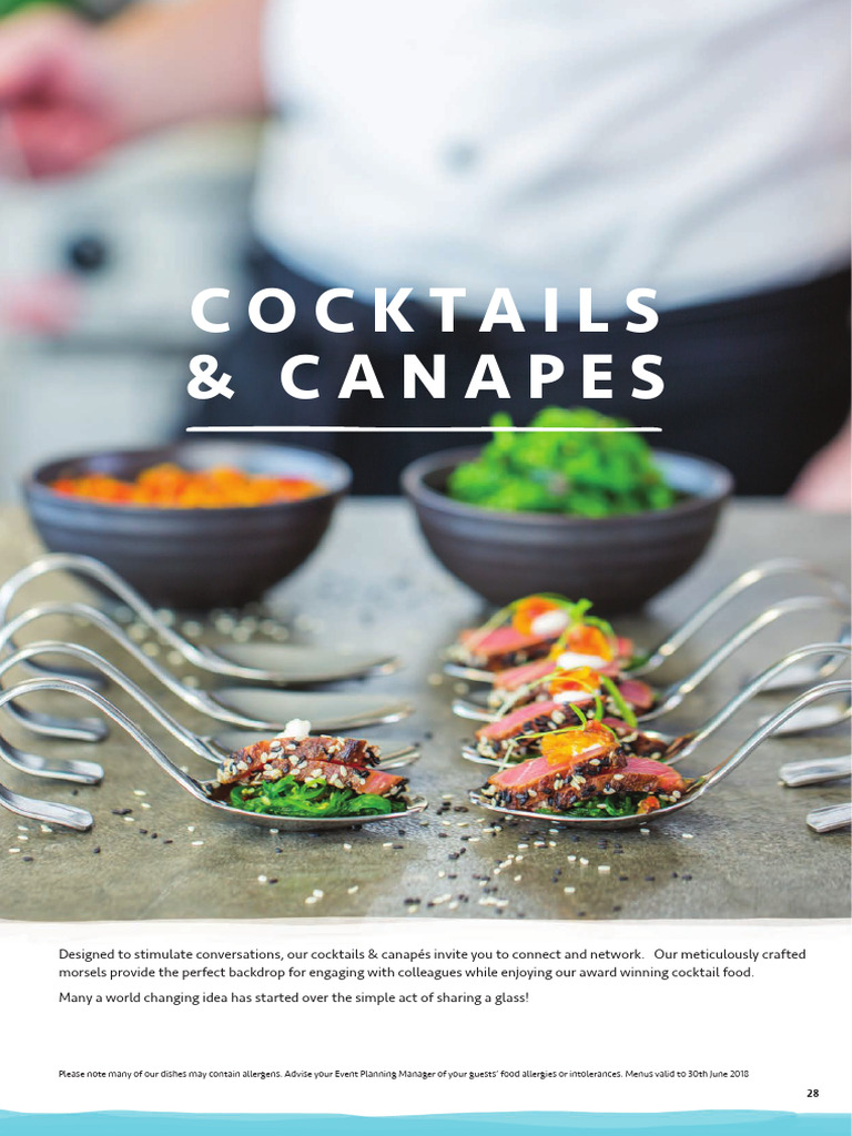 Cocktails & Canapés Event Packages | PDF | Thai Cuisine | Curry