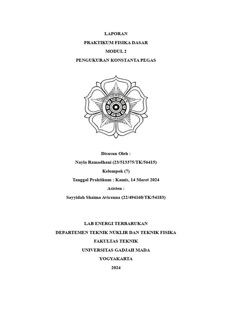 Format Laprak Modul 2 Pegas 2024 | PDF | Sains & Matematika