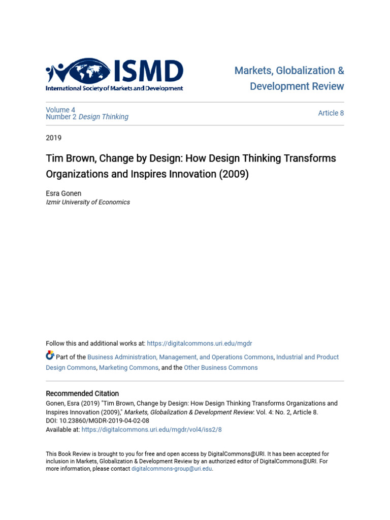 Change by Design | PDF | Design Thinking | Thought