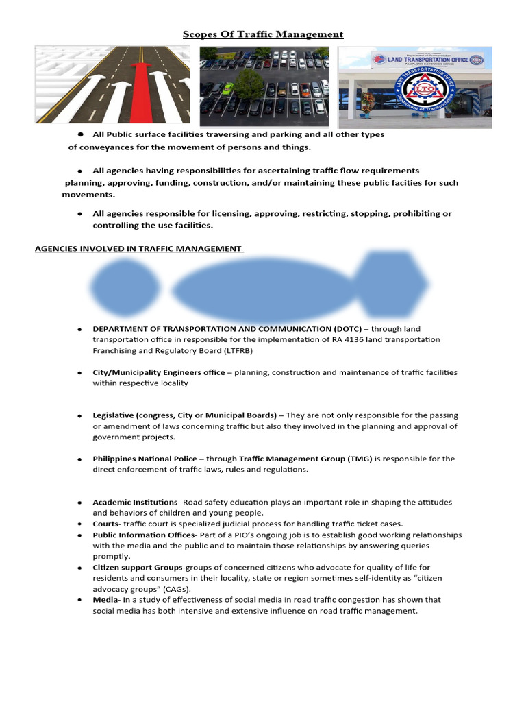 Scopes of Traffic Management | PDF