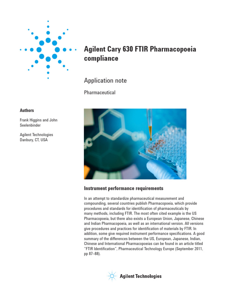 5990-9379EN AppNote 630 Pharma | PDF | Electromagnetic Radiation | Optics