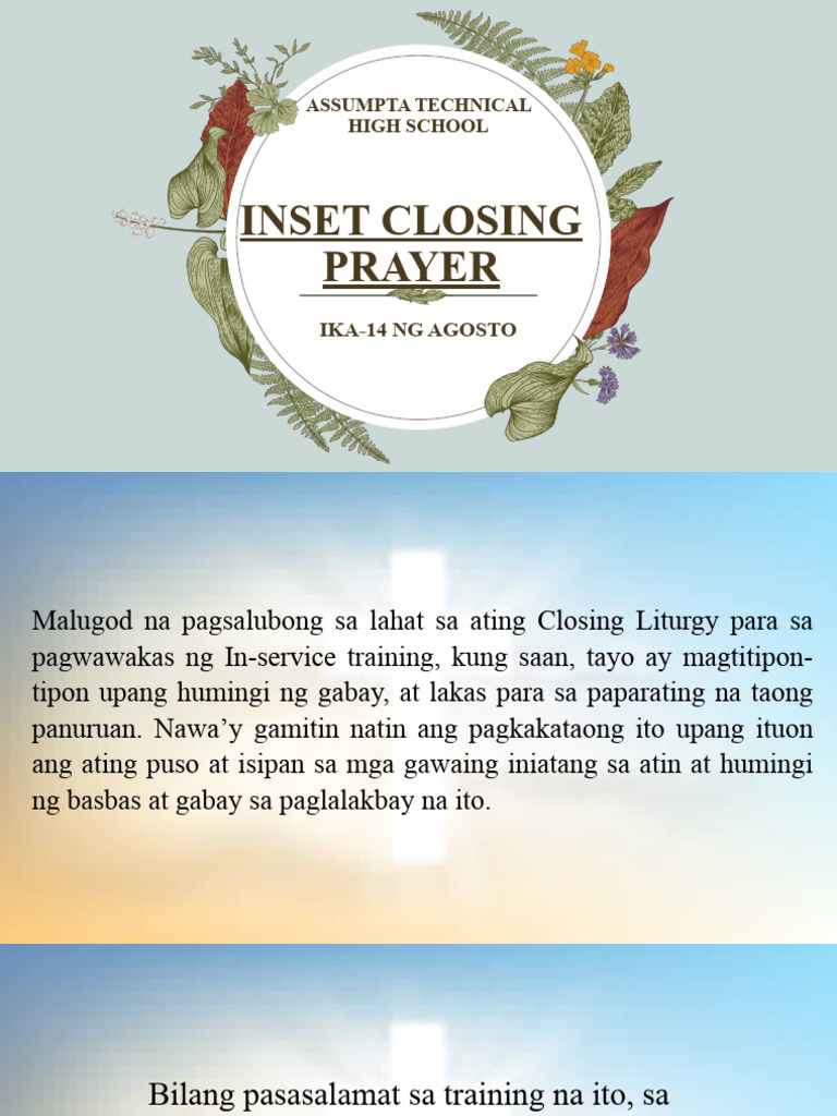 Inset Closing Prayer 23-24 | PDF