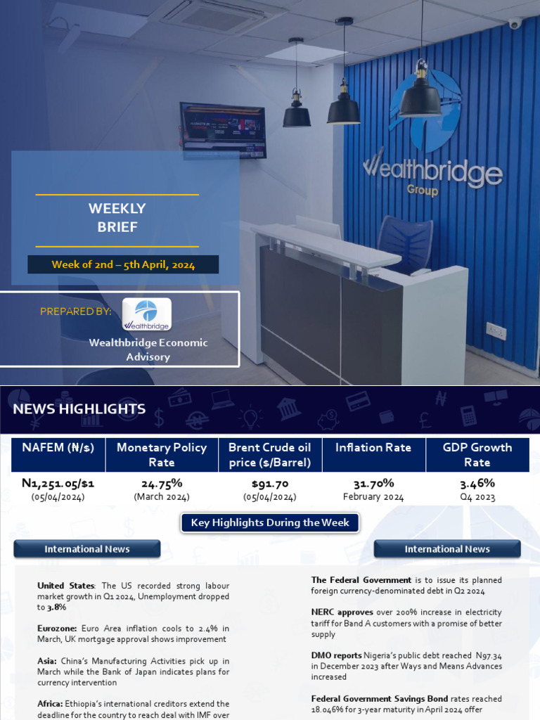 WealthBridge Economic Advisory - Weekly Report (April 7, 2024) | PDF ...