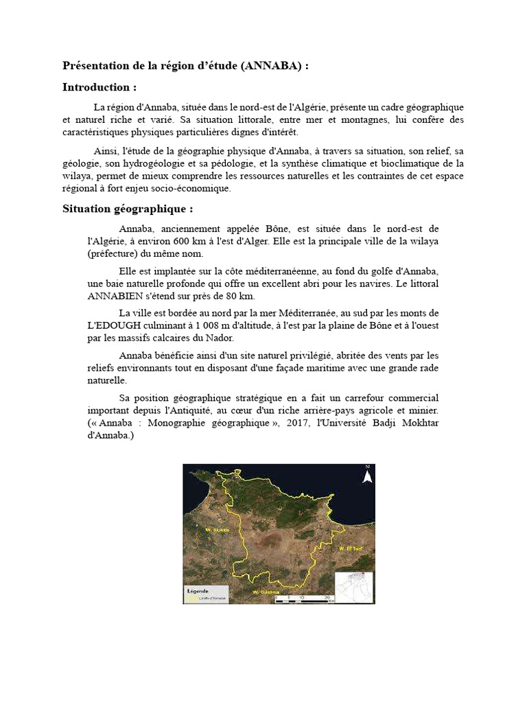 Géographie et géologie d'Annaba, Algérie | PDF | Grès | Roche sédimentaire