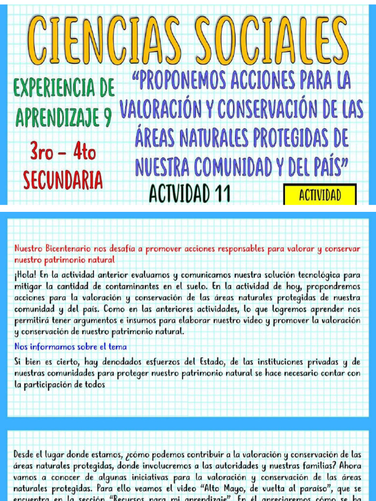 Proponemos Acciones para La Valoraci - N y Conservaci - N de Las - Reas ...