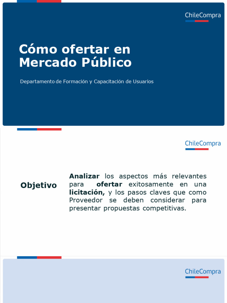 Cómo ofertar en Mercado Público 2 | PDF | Oferta (economía) | Mercado ...