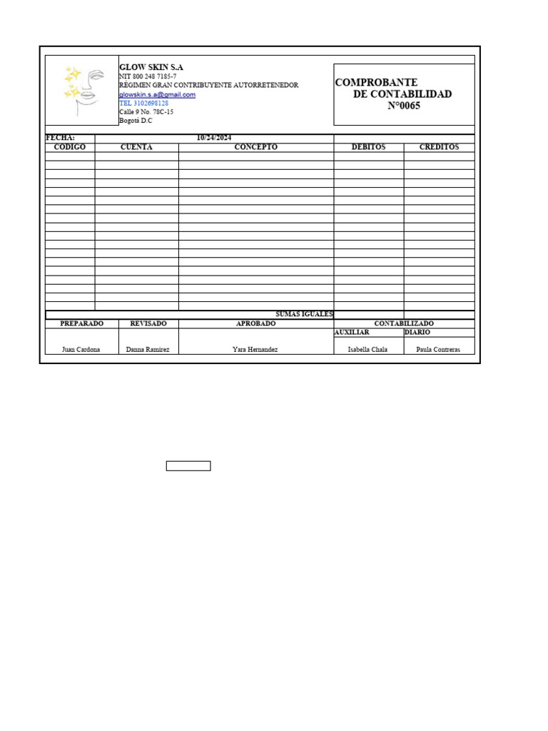 COMPROBANTE CONTABLE | PDF