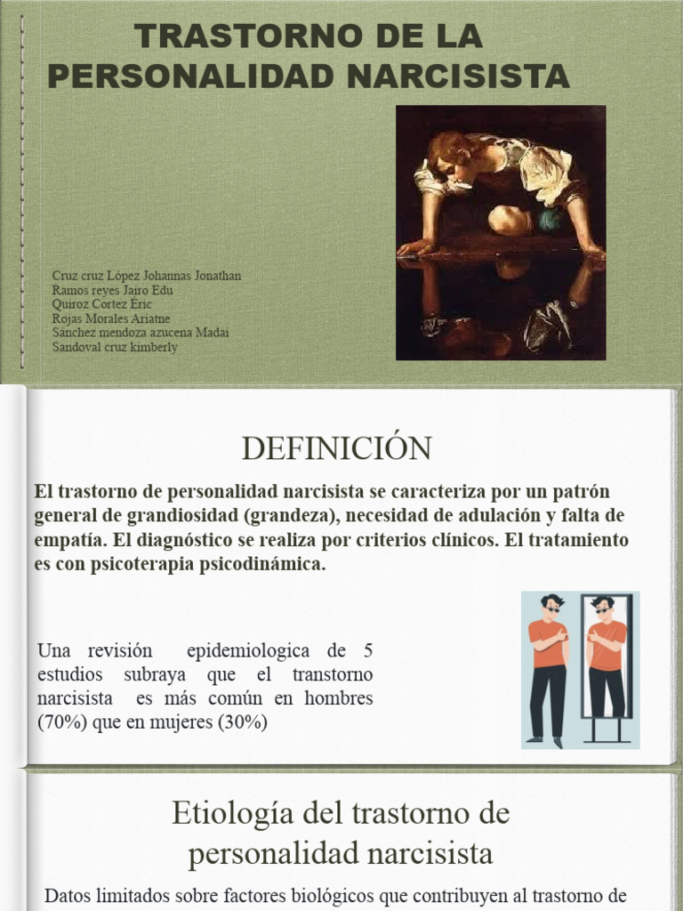 Trastorno de La Personalidad Narcisista | PDF | Narcisismo | Desorden de personalidad