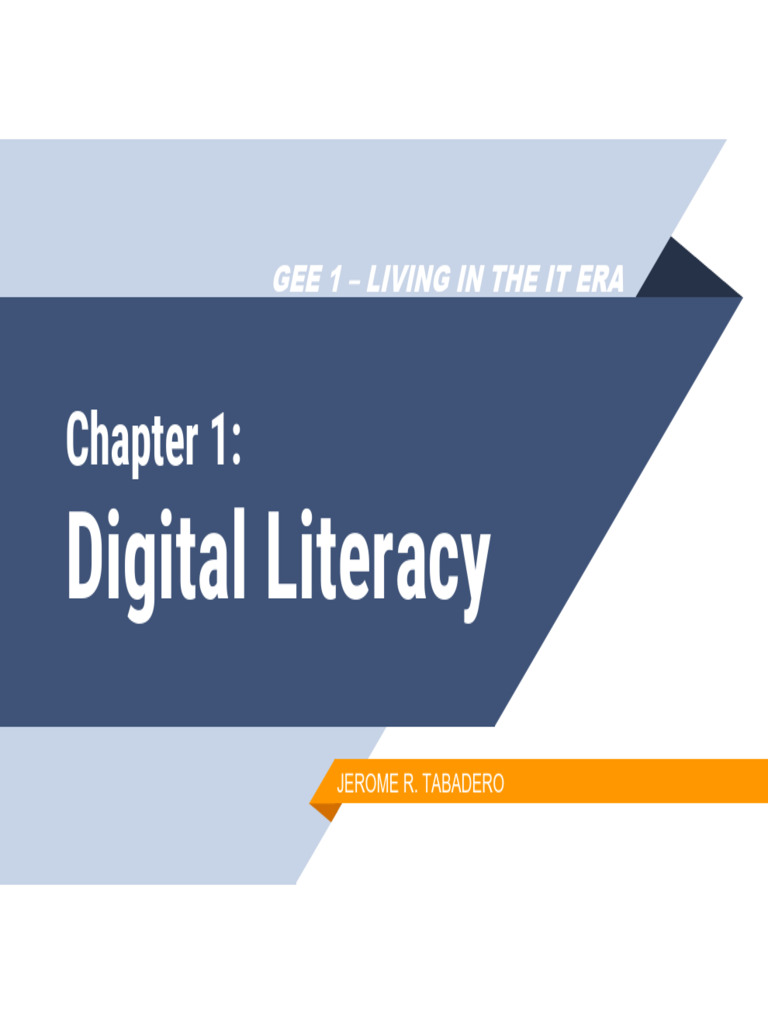GEE 1 - Basic Terminologies and Digital Literacy-1 | PDF | World Wide Web | Internet & Web