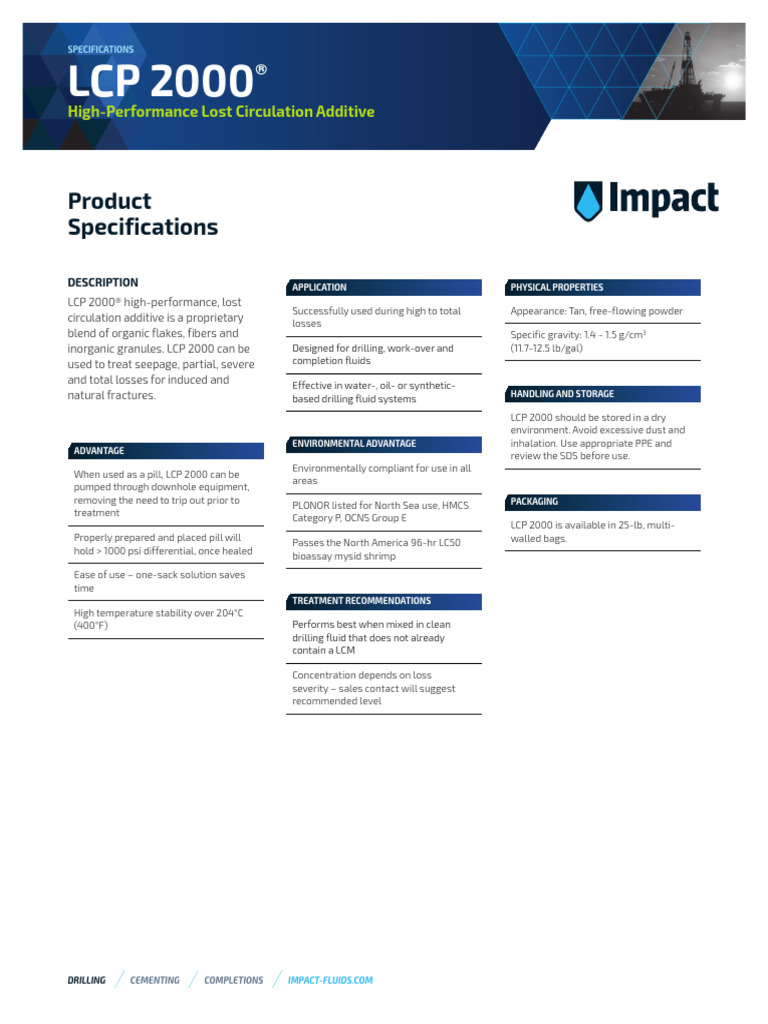 LCP 2000 Product Specifications 3 | PDF | Tablet (Pharmacy) | Materials