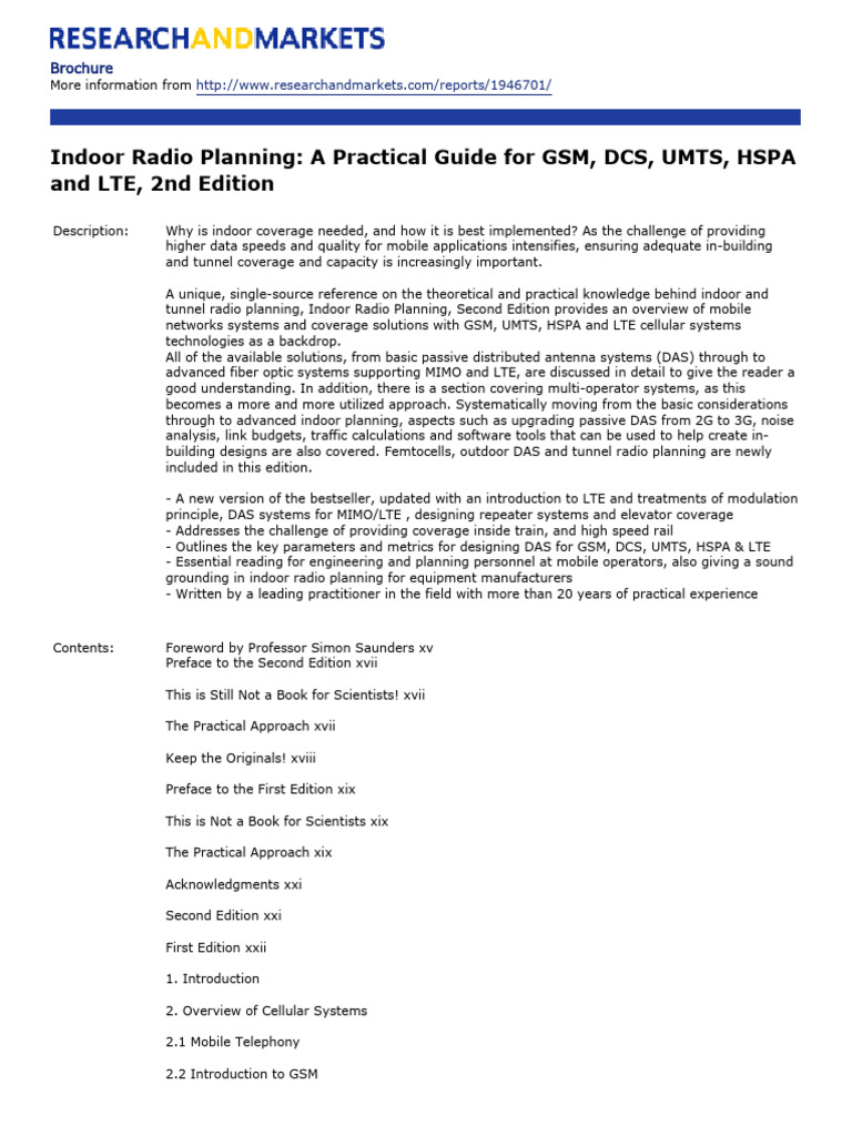 indoor_radio_planning_a_practical_guide_for_gsm | PDF | Gsm | Lte ...