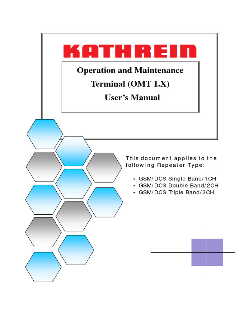 OMT 1.X User Manual for GSM/DCS Repeaters | PDF | Installation ...