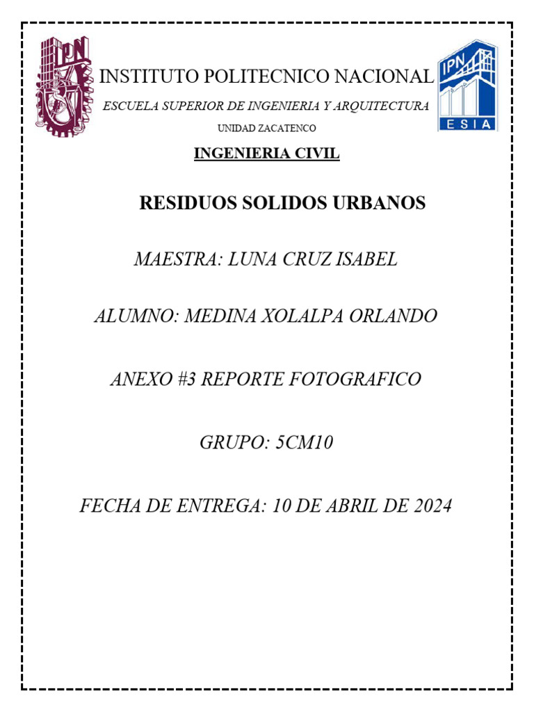 Reporte Fotográfico de Composta IPN | PDF | Compost | Residuos