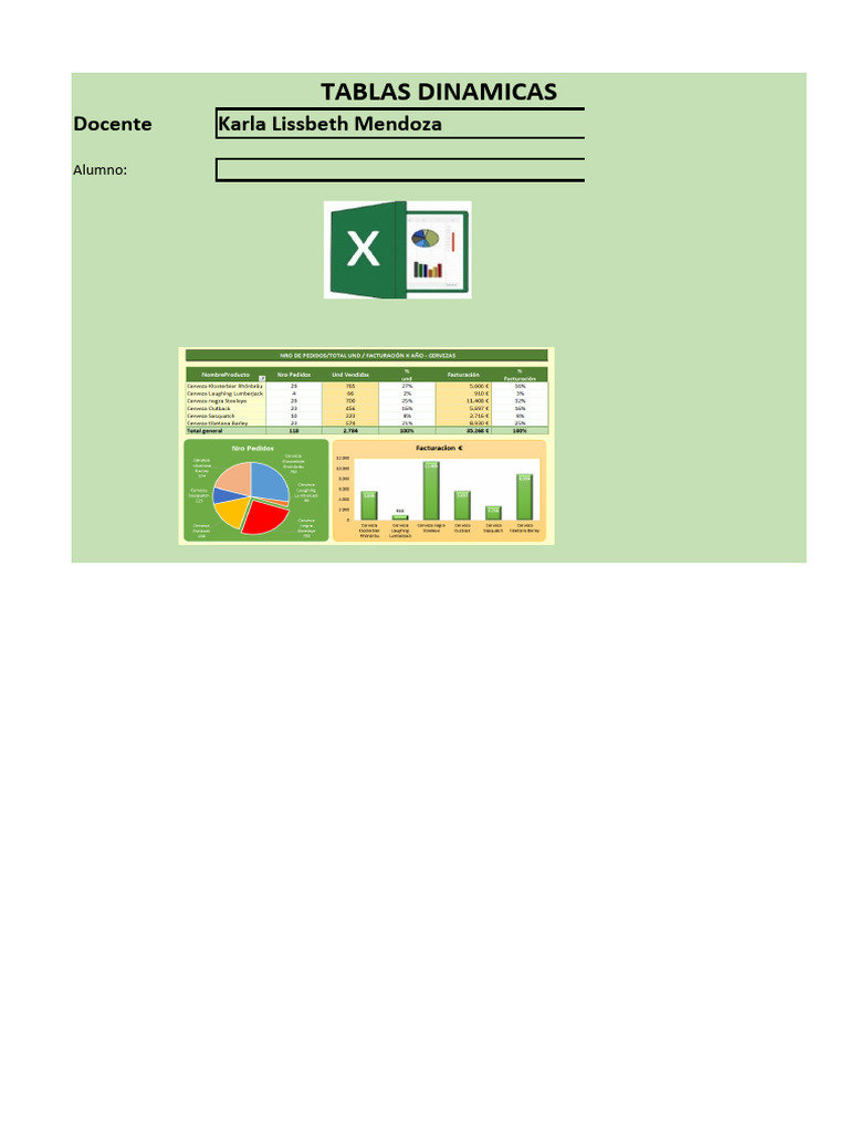 Guia 1 - Tablas dinamicas | PDF | Informática | Equipo de oficina