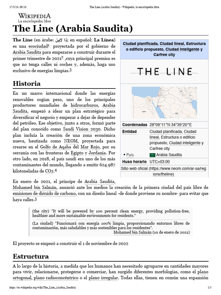 The Line (Arabia Saudita) - Wikipedia | PDF | Entorno natural ...