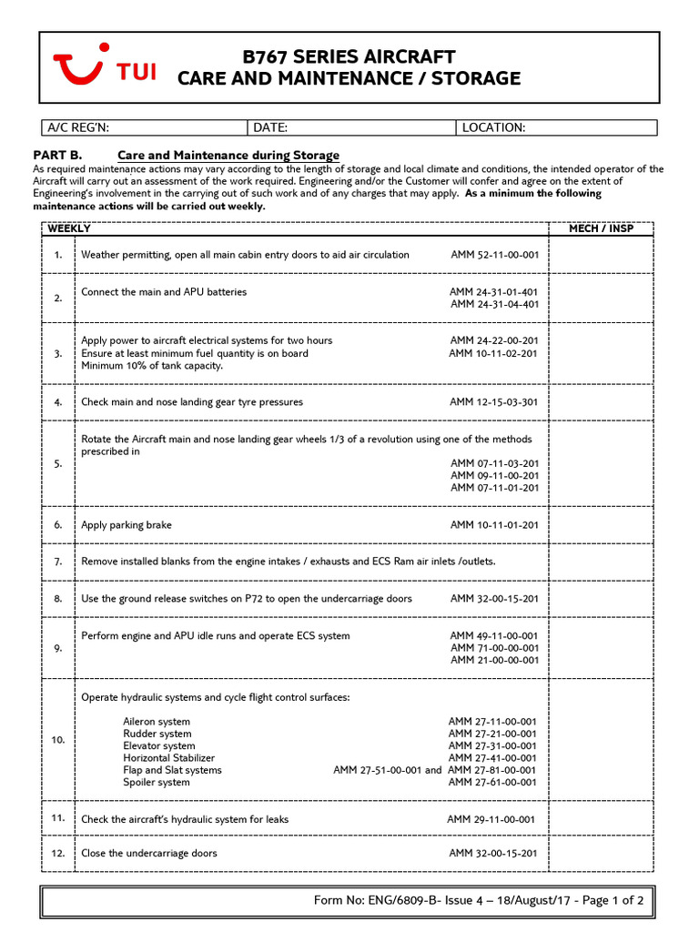 6809-b b767 Series Aircraft Care and Maintenance Storage - Iss4 | PDF ... 6809-b b767 Series Aircraft Care and Maintenance Storage - Iss4 | PDF ...