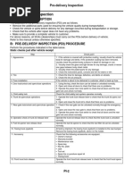 Pre-Delivery Inspection (PDI) Checklist For New Cars | PDF | Car ...