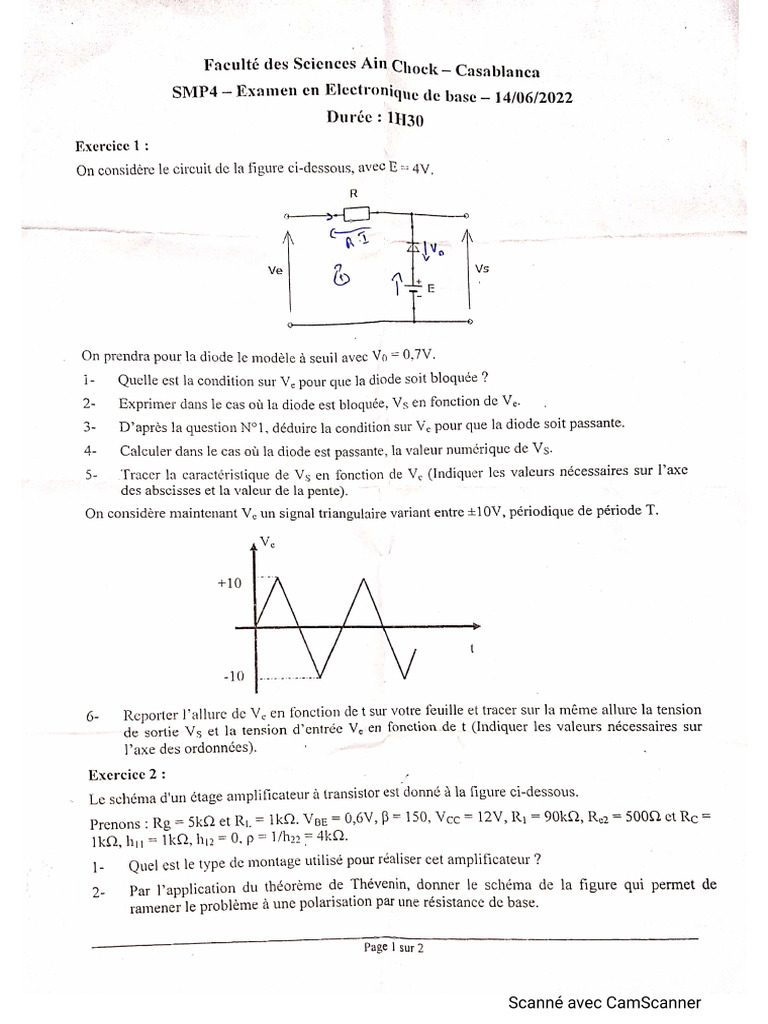 Exam Electro Normal 22 | PDF