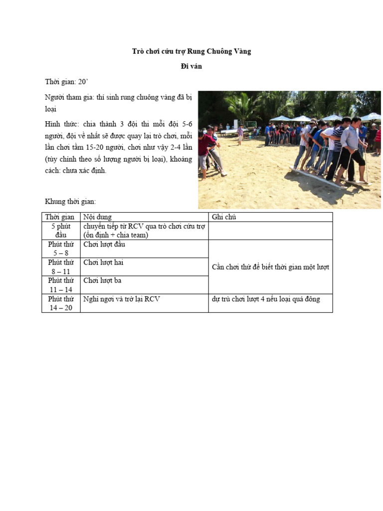 Trò Chơi C U TR Rung Chuông Vàng | PDF