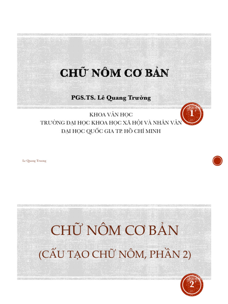 Cau Tao Chu Nom A3-A7 | PDF