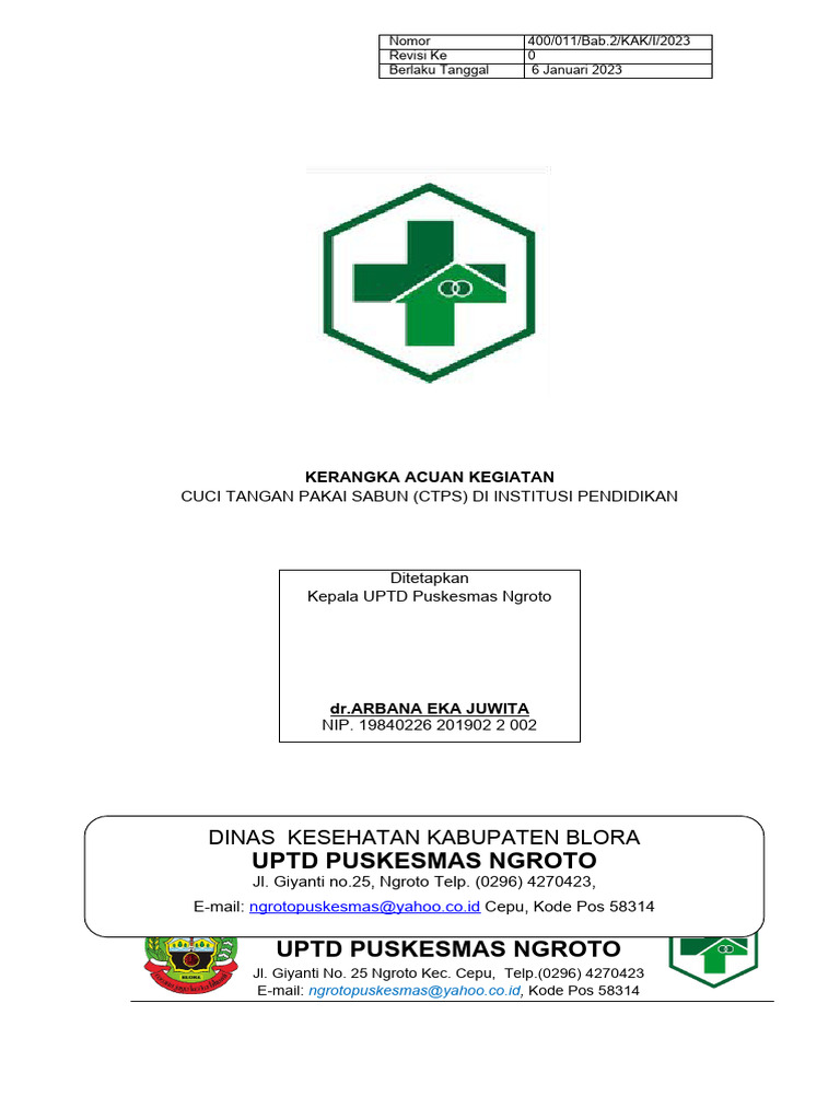 Kak CTPS Di Institusi Pendidikan 2023 | PDF