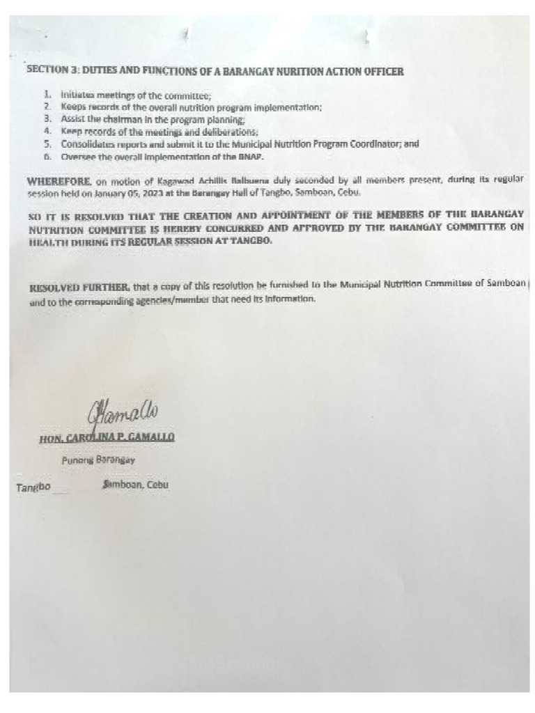 Reso 2023 - BNC Organization | PDF