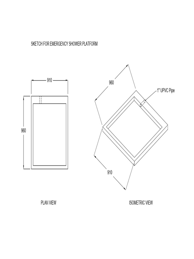 Sketch For Emergency Shower Platform | Download Free PDF | Building ...