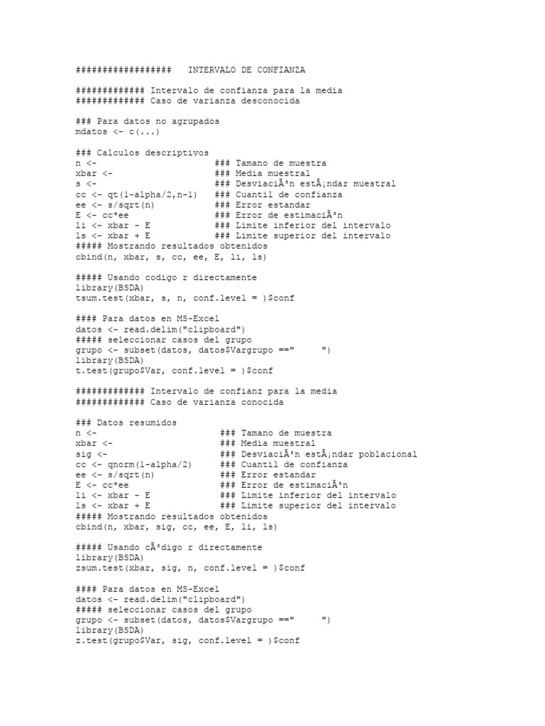 Script - pc1 | PDF | Teoría estadística | Análisis estadístico