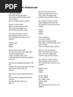Valerie Lyrics by Amy Winehouse | PDF | Song Structure | Song Recordings