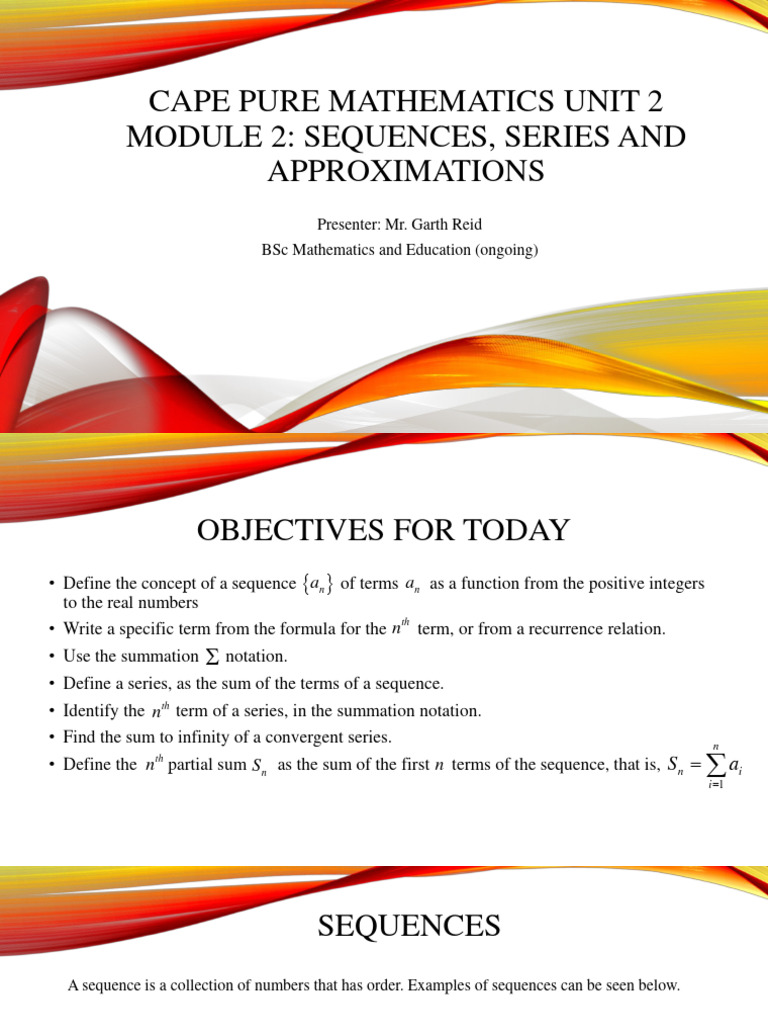 Sequences And Series 1 Pdf Summation Sequence
