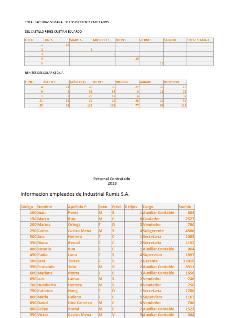 Sesion Excel 02 - Ejercicios | PDF