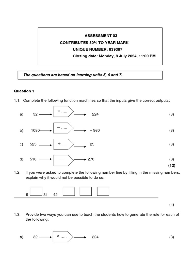 OPM1501 Assessment 3 - 2024 | PDF