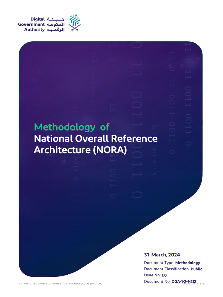 Guideline For National Overall Reference Architecture (NORA) - V1.0 ...